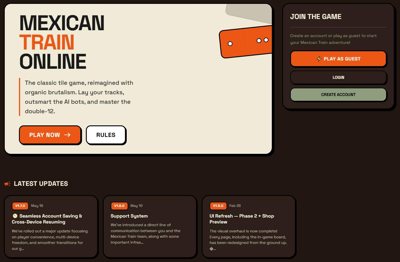 Mexican Train Dominoes Online